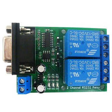 Two channel RS232 control Relay board DC 24V serial switch module for ...