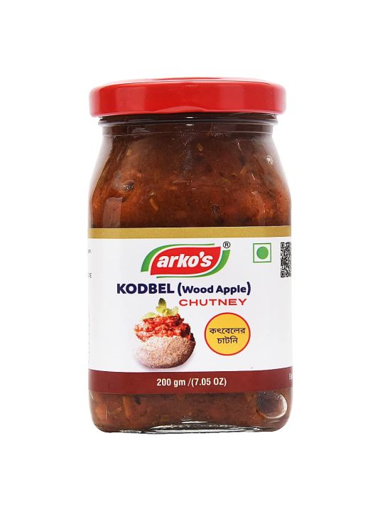 ARKOS Homemade Kodbel (Wood Apple) Chutney , 200gm (ARKOS Homemade ...