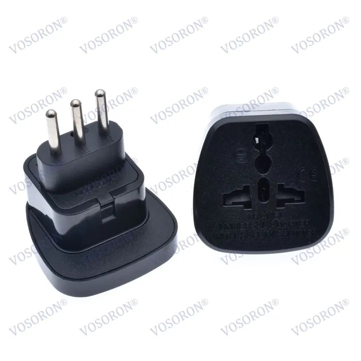 Italian Travel Plug Type L UK AU EU to Conveter with Safety Shutter ...