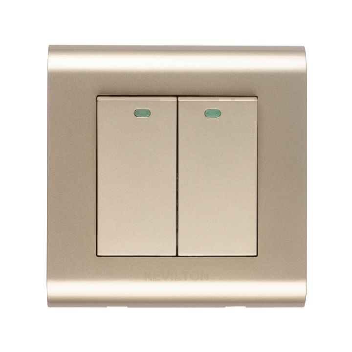 Modular Gold 2 Gang 1way Switch | Daraz.lk