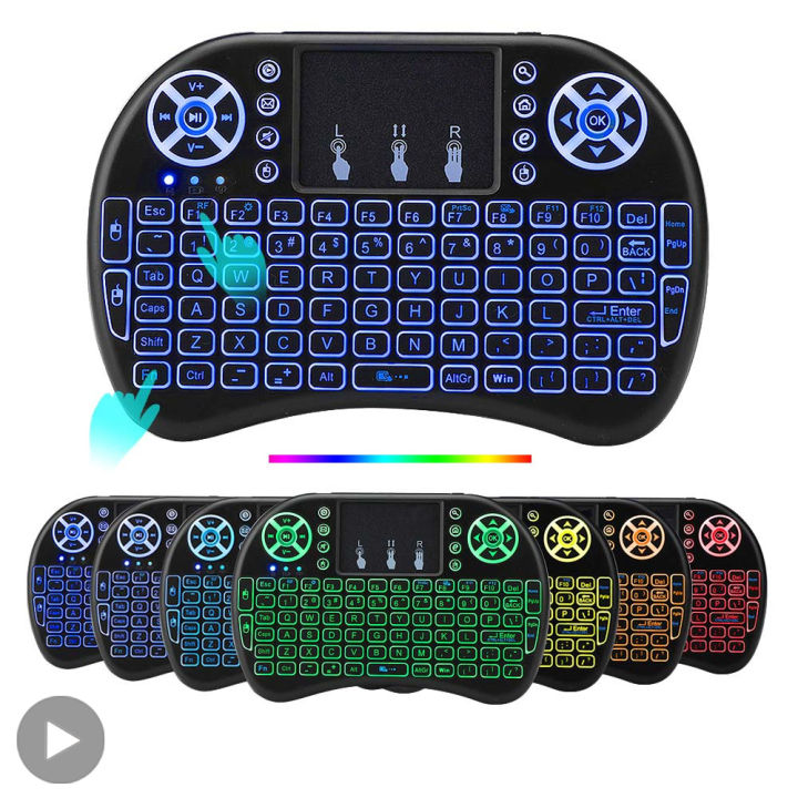Air Mouse Backlit Mini Wireless Keyboard Azerty French Language With ...
