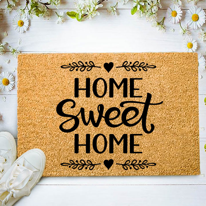 Home Sweet Home Personalised Welcome Rug. Coco Doormat. Coir Brush Mat ...