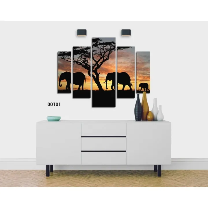 Five (5)Pieces Modern HD Printed Home Decor Wall Art Framed - Thunpath ...