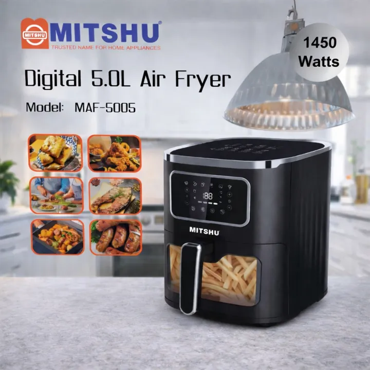 Mitshu 5L Digital Air Fryer MAF-5005 | Daraz.lk