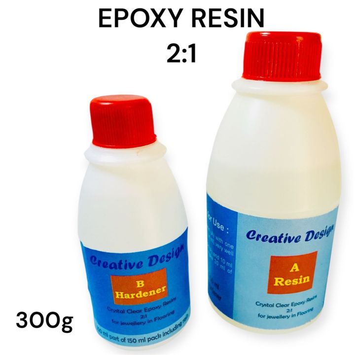 EPOXY RESIN 300g Kit for Coating, Crafts, Table Tops,CRESTAL CLEAR ...
