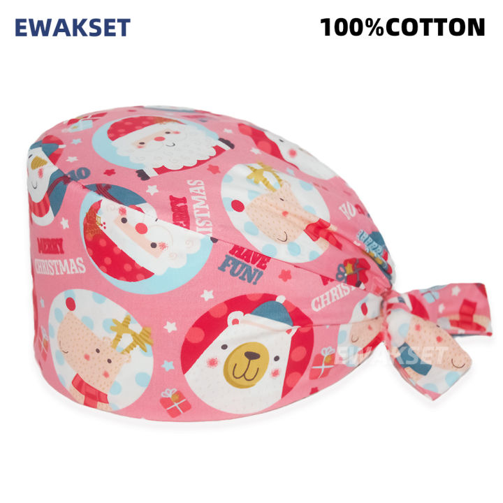 Unisex Soft Scrub Cap Cartoon Printing Scrubs Hat for women surgicals ...