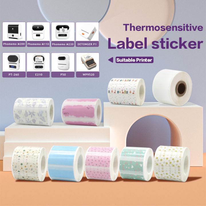 E210/p50/detong P1 Label Printer Sticker Self-Adhesive Thermal Paper ...