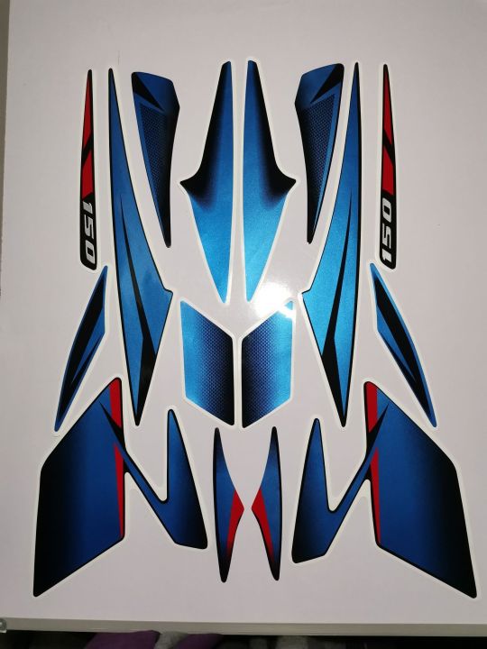 Bajaj Pulsar 150 Double Disc Black Bike Blue Sticker Full Set | Daraz.lk