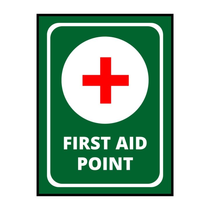 First Aid Point Sign Board - 15cm X 21cm | Daraz.lk