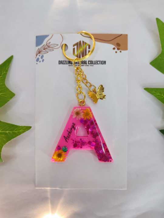 Letter Key Chain ,Exquisite Resin A to Z Customised Key Tag/ Customised ...