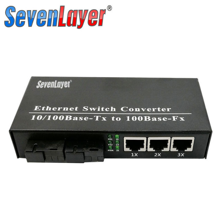 Fast Ethernet Switch Converter 20KM Fiber Optical Media Converter ...