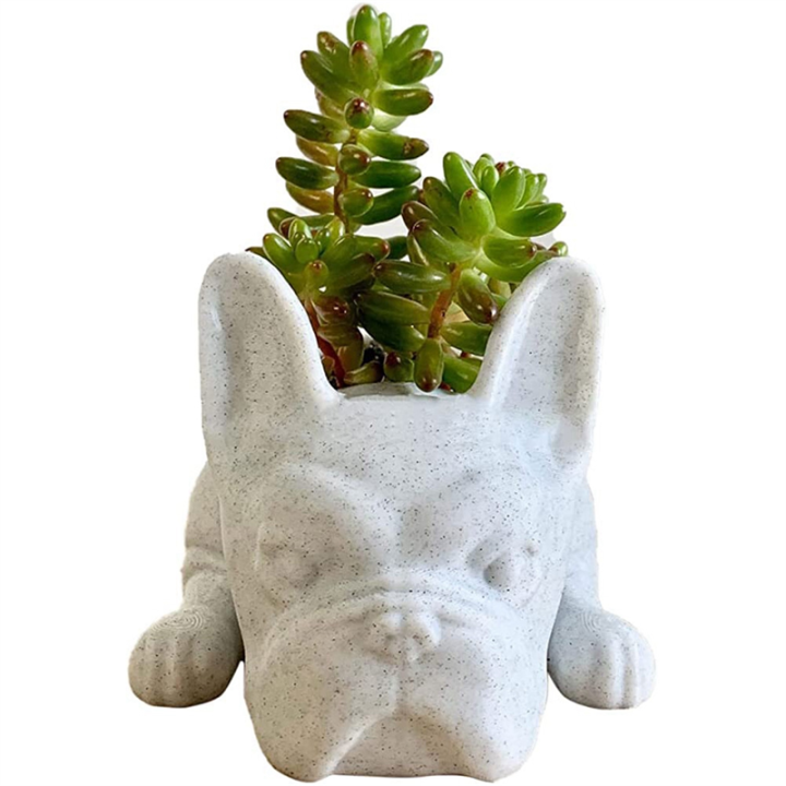 Bulldog Planter Bulldog Shape Cute Bonsai Flower Pots for Home Garden ...