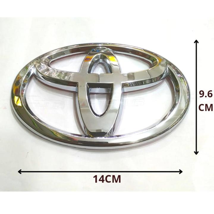 TOYOTA BIG LOGO/EMBLEM chrome emblem - Big Size | Daraz.lk