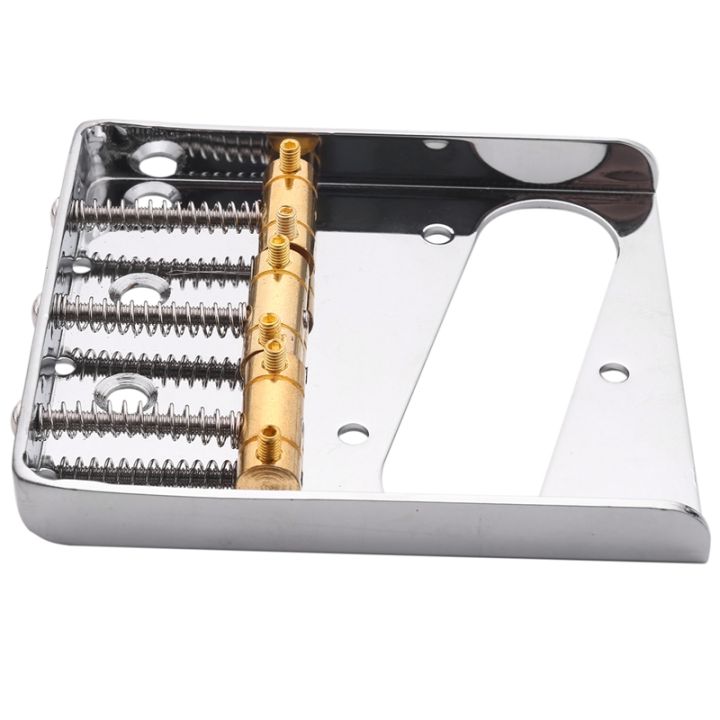 JDXHLAU Silver Chrome 3 Copper Saddle Ashtray Bridge For Telecaster ...