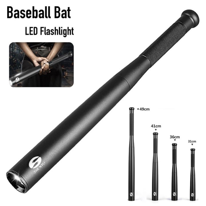 Baseball Bat LED Flashlight Waterproof Super Bright Baton Aluminium ...