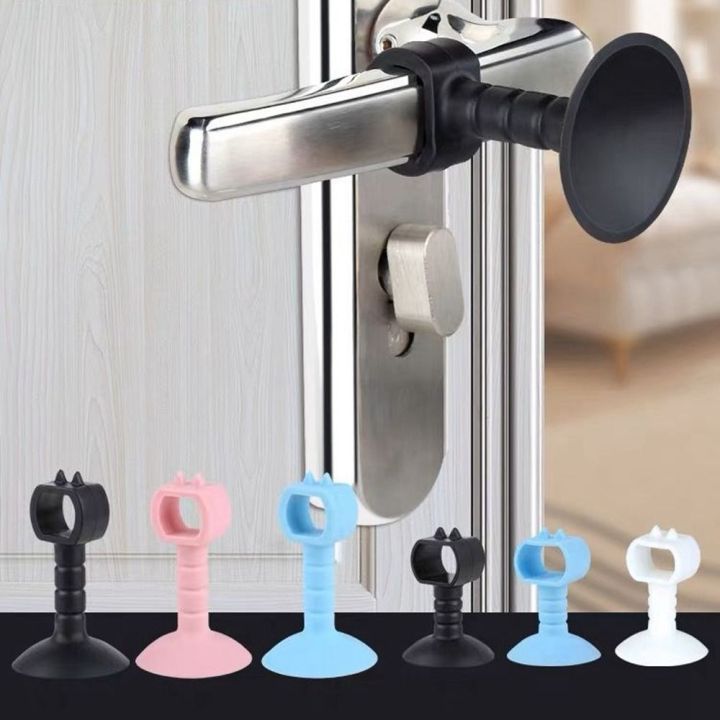 New Silicone Door Stopper Wall Protectors Suction Cup Door Handle Anti ...