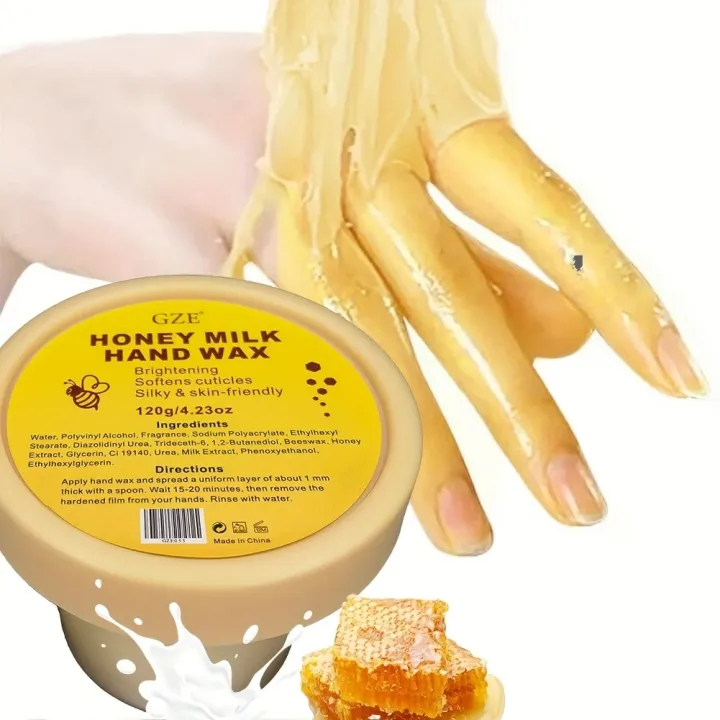 GZE Hand Mask Milk Honey Peel Off Hand Wax Moisturizing Hydrating ...