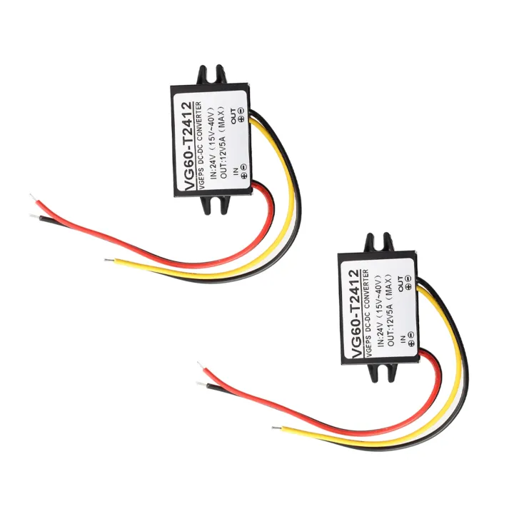 2X Voltage Converter Transformer Voltage Transformer 24V DC to 12V DC ...