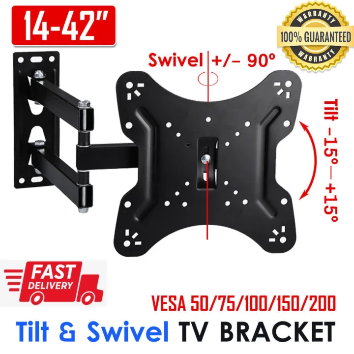 NEW Universal TV Wall Mount For 14-42 / 14-55 Inch Rotatable Swivel TV ...