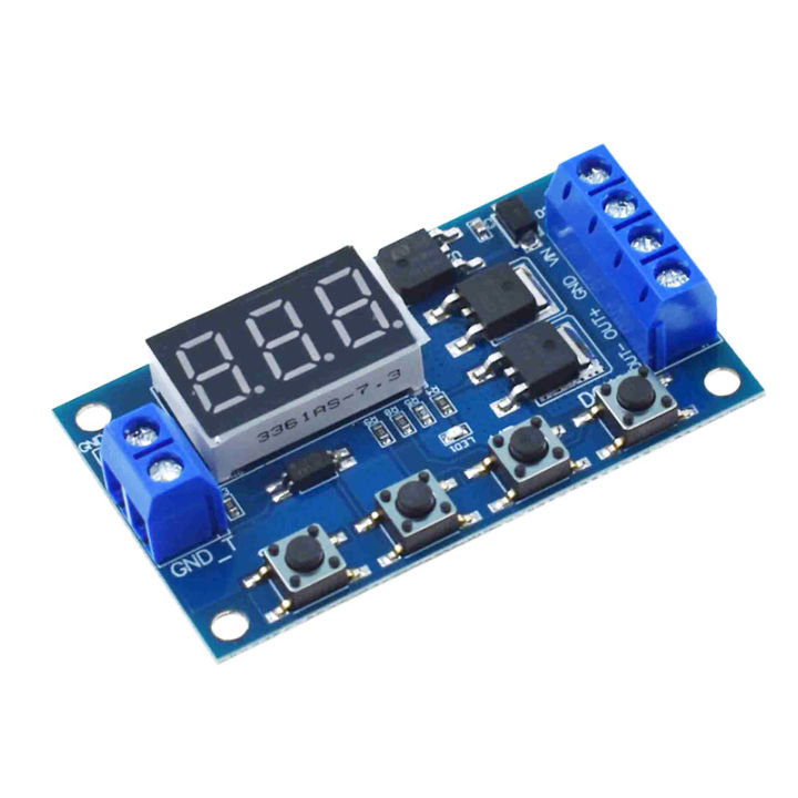 Dc 12v 24v Dual Mos Led Digital Time Delay Relay Trigger Cycle Timer Delay Switch Circuit Board