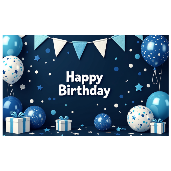 Happy Birthday Backdrop Banner Decoration for Party Event Celebration ...