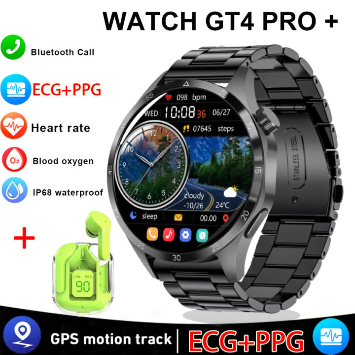 2024 New WATCH GT4 Pro+ Smart Watch Men 1.5 AMOLED HD Screen GPS ...