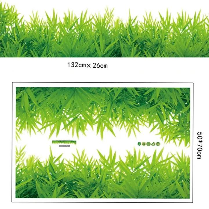 3D Green Grass Wall Stickers PVC Baseboard Skirting Kitchen Bathroom ...