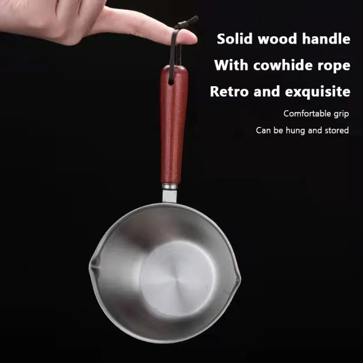 304 Stainless Steel Hot Frying Pan 120ml/200ml/300ml Spill-proof Mini ...