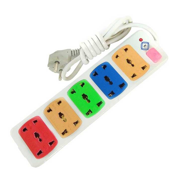 Power Strip AC Plug 5.5 Feet 10 Sockets Wirecode Electrical Adapter ...