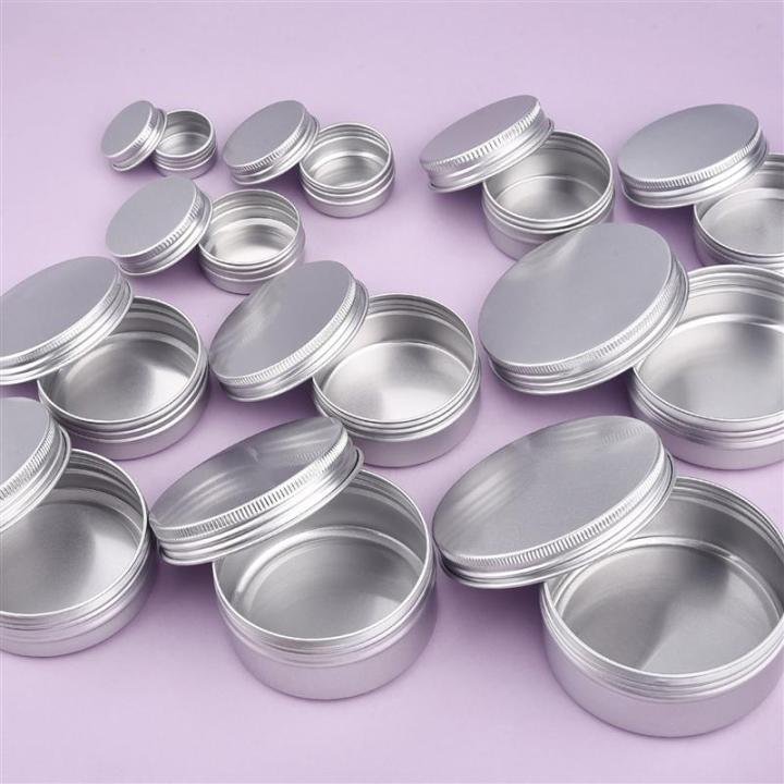 Aluminum Candle Jar Refill Metal Container Empty Cream Lip Balm Tin Box ...