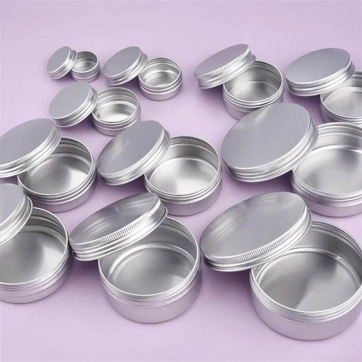 Aluminum Candle Jar Refill Metal Container Empty Cream Lip Balm Tin Box ...
