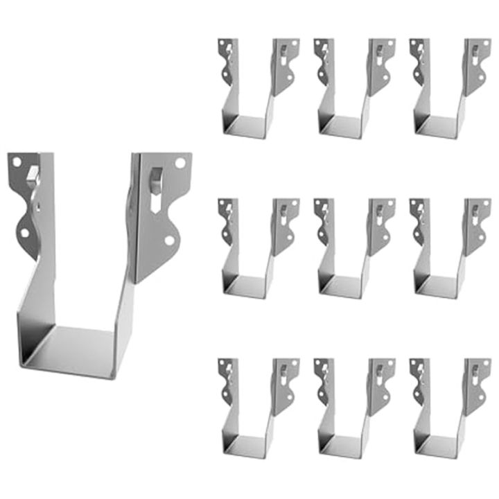 10Pcs LU24 2X4 Galvanizing Face Joist Hanger for Wood Hurricane Ties ...