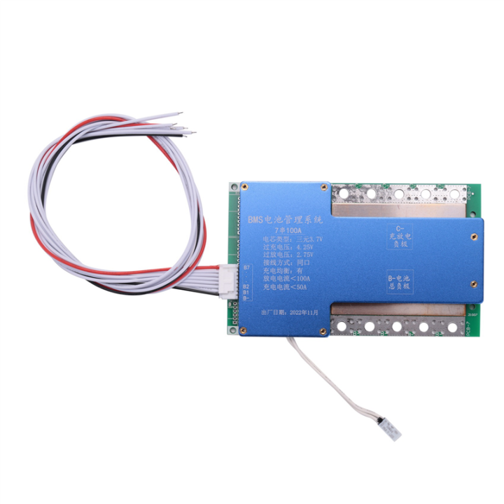 Bms 7S 24V 100A 18650 Lithium Battery Pack Board Bms Equalizer Pcb ...