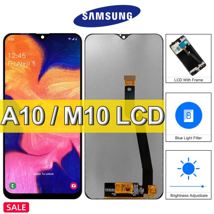 Original A10 LCD Display Touch Screen Frame For Galaxy A10 A105G A105M ...