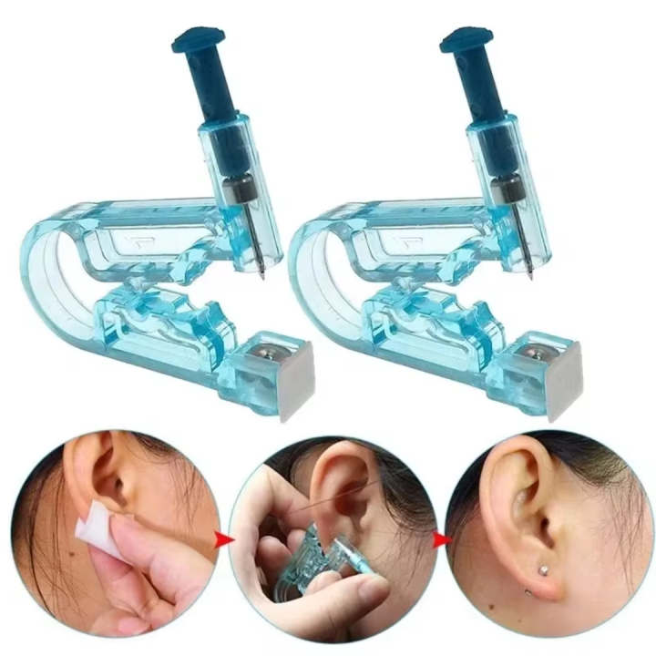 Ear Piercing Gun Kit Asepsis Disposable Healthy Safety Nose Earring ...