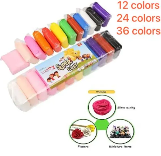 12/24/36 Color Air Dry Super Light Magic Clay for Kids/Teens with Tools ...