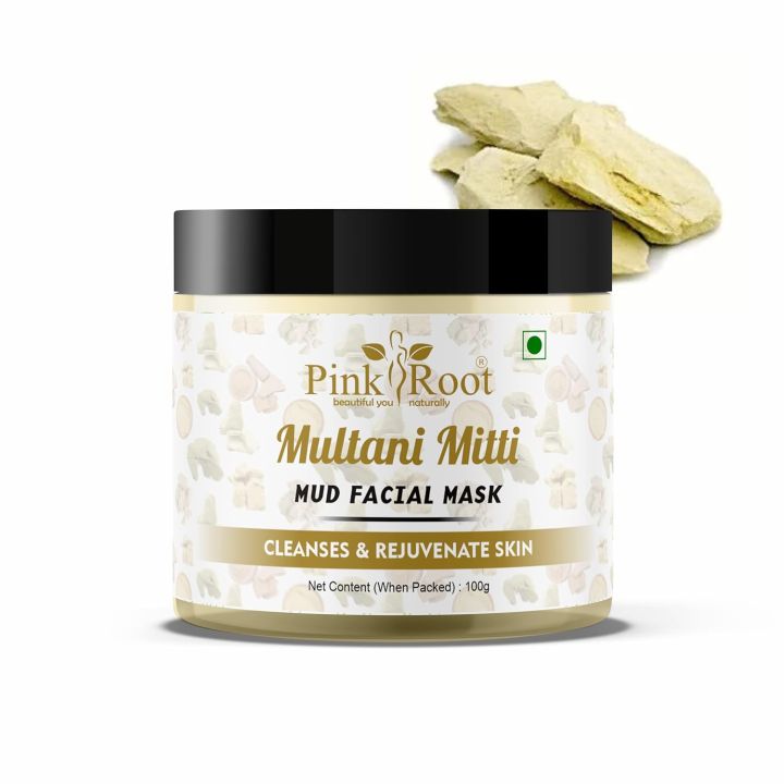 Pink Root Multani Mitti Facial Mud Mask 100ML | Daraz.lk