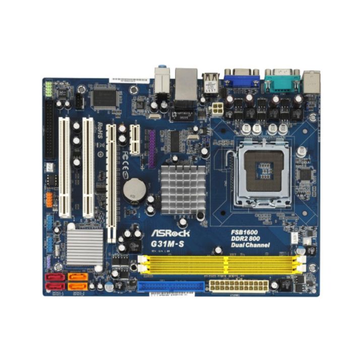 ASROCK G31M-S Motherboard Intel G31 LGA 775 DDR2 8GB Micro ATX | Daraz.lk
