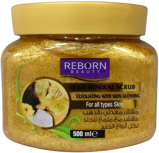 Reborn Beauty Gold Mineral Scrub, Exfoliating With Skin Glowing - 500ml ...
