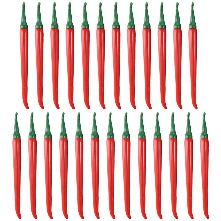 Writing Red Red Chilli Vegetable Pens Plastic Red Pepper Pens Black Ink ...