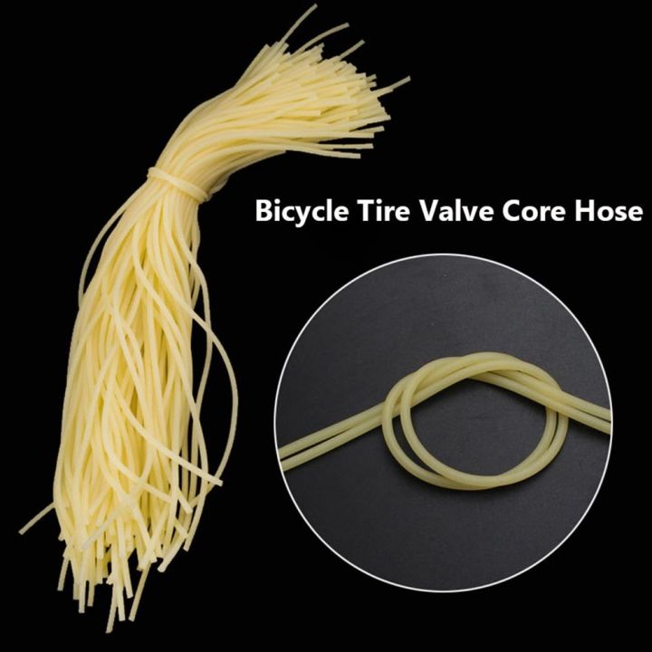 5/10pcs Bike Beige Bicycle Tire British Elastic Tube Valve Core Hose Accessories Rubber Latex ...