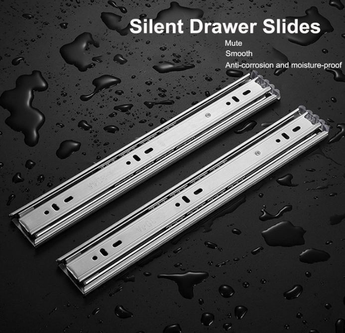 Drawer Track Stainless Steel Drawer Slides Mute Anti-rust Cabinet ...