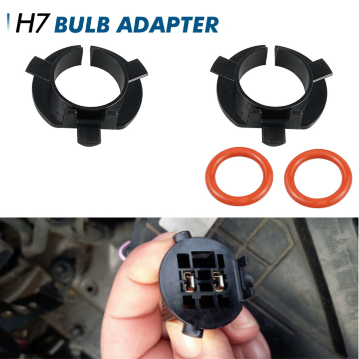 2x H7 LED Headlight Bulb Custom Adapters for Kia Sorento, for Hyundai ...