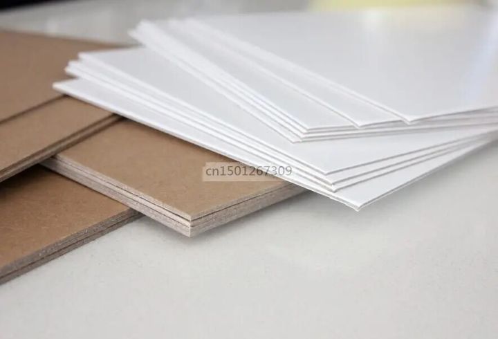 20 Sheets Size A5 Brown Kraft Chipboard Heavy Cardstock Blank White ...