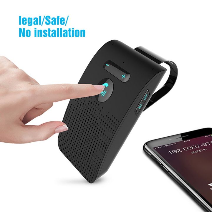 Bluetooth Speaker Handsfree Car Kit Sun Visor Clip Wireless Audio ...