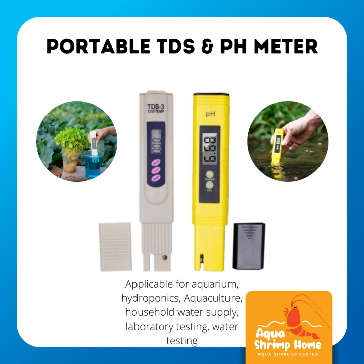 Portable PH Meter + Digital TDS 3 LCD Water Purity Water Quality ...