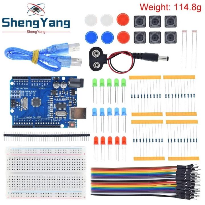 Starter Kit For UNO R3 Mini Breadboard LED Jumper Wire Button For ...