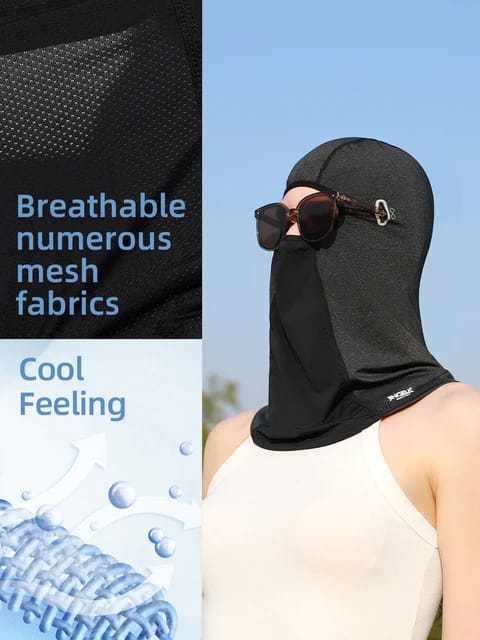 Ninja Full Face Coverage Mask with Neck Warmer Support For Bike/Scooter ...