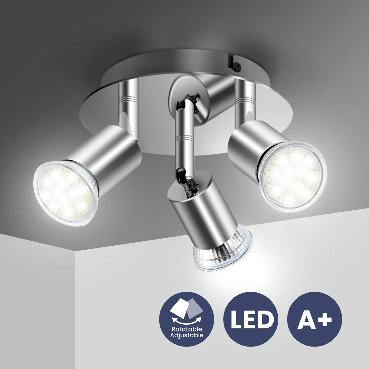 Modern Led Spot Ceiling Light Chandelier 3 Way Kitchen Living Room ...