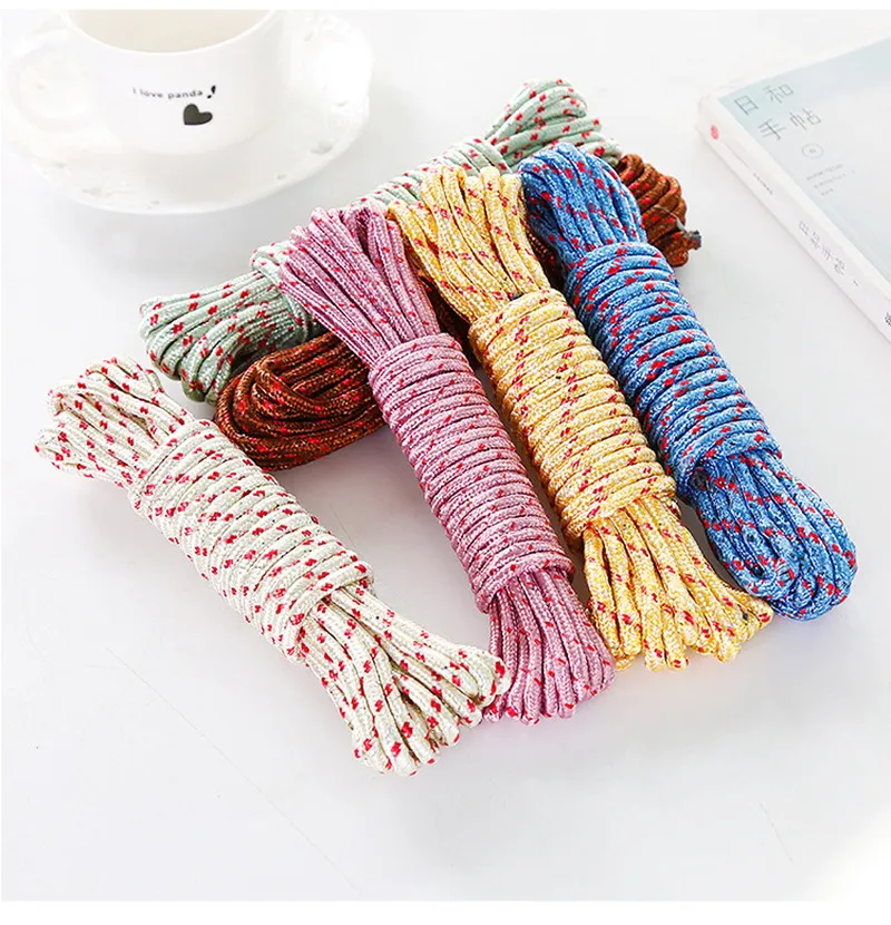 10m Multifunction Nylon Anti-skid Windproof Washing Clothes Line Rope ...